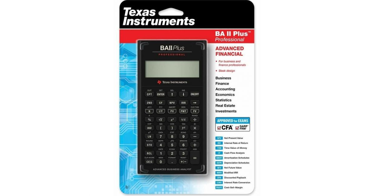 Texas Instruments BA II Plus Professional Financial Calculator | DoozieMall